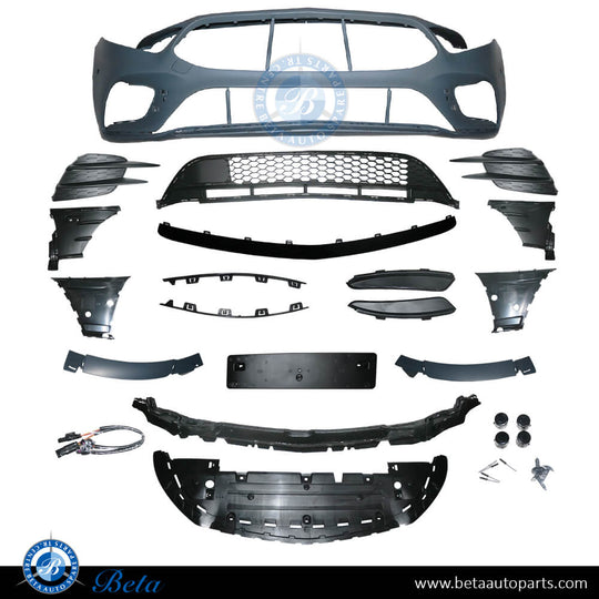 Mercedes A-Class W177 (2019-2022), Front Bumper Normal AMG with Park A ...