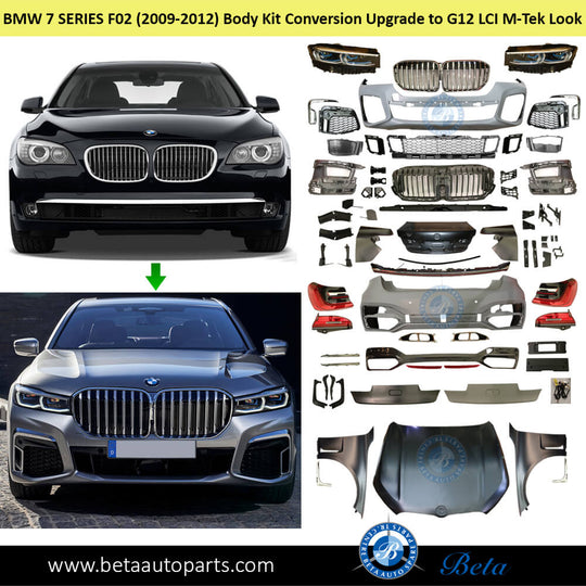 BMW 7 Series F02 Body Kit Conversion Upgrade to G12 LCI M-Tek Look ...