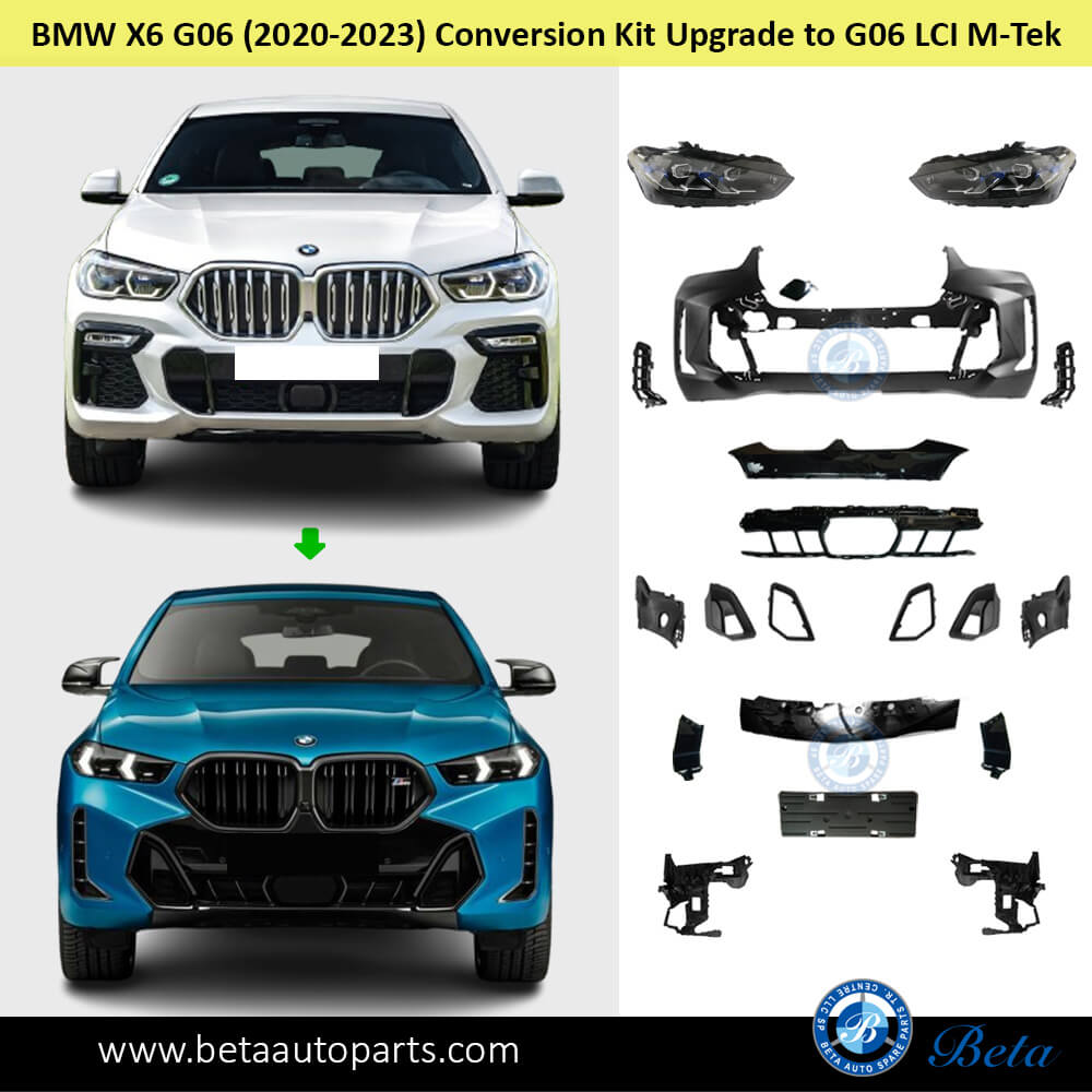 BMW X6 G06 (2020-2023), Body Kit Conversion Upgrade to G06 LCI M-Tek ...