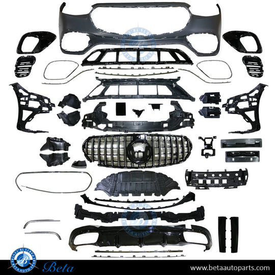 Mercedes S-Class W223 (2021-Up), Body Kit AMG S63 Look for Normal AMG ...